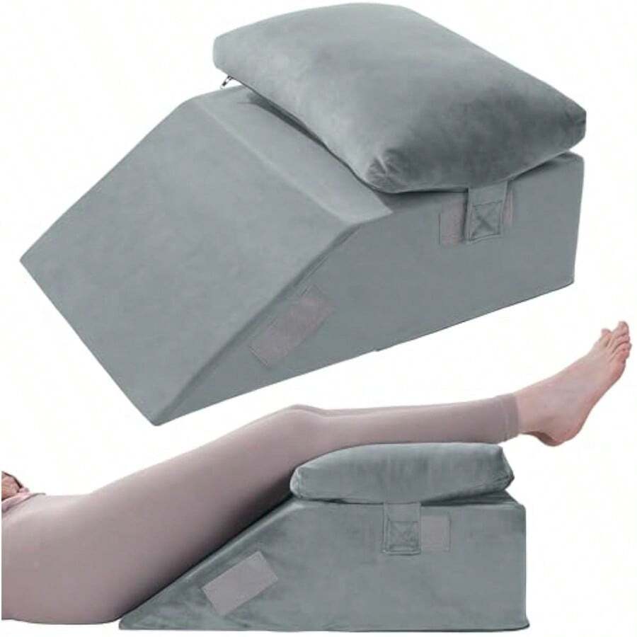 Leg Support Pillow To Elevate Feet (17"X24"X9"), Wedge Pillow For Knee ...