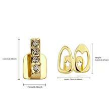 Double Braces For Daily Wear, Cool Glossy Gold Teeth, Hip-Hop And ...