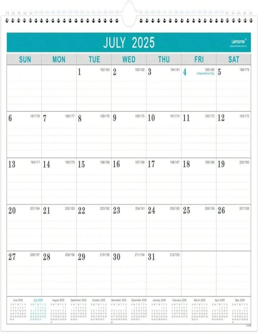 Calendar 2025-2026, 18 Months Wall Calendar From July 2025 To December ...