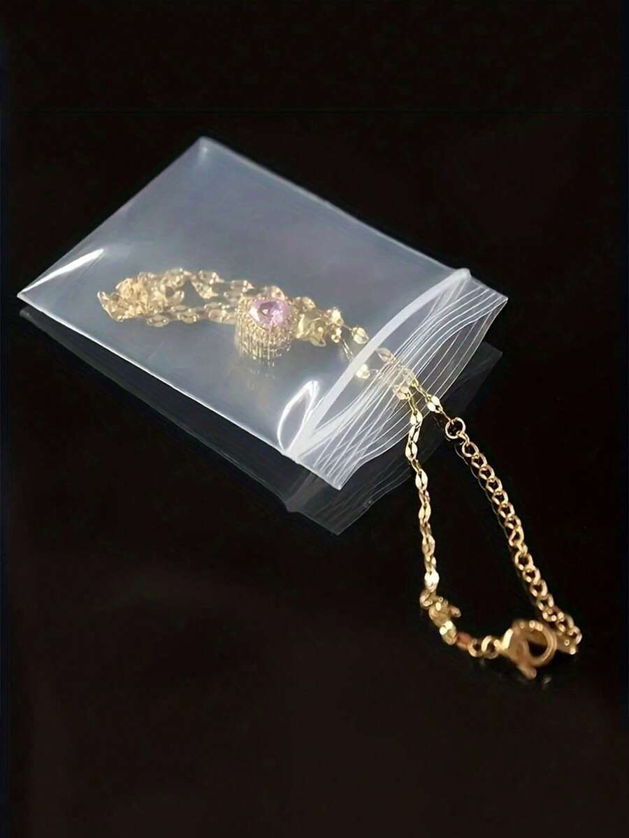 100 Durable, Reusable Transparent Zip-Lock Bags (3 Sizes) - Resistant ...