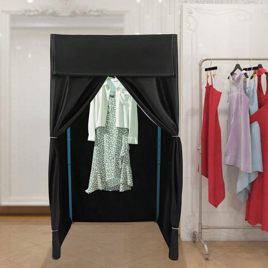 Foldable Portable Fitting Room With Blackout Cloth For Privacy - Ideal ...