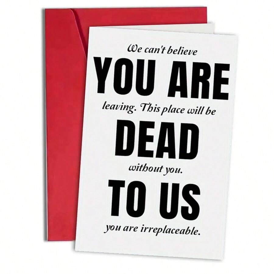 Funny Coworker Leaving Farewell Card - Humorous Retirement Gift For ...
