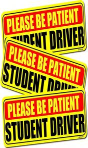 BOTOCAR Student Driver Sticker Magnet For Car 3 Pack, Please Be Patient ...