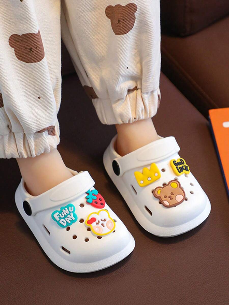 1 Pair Of Fashionable PVC Soft-Soled, Anti-Slip, Round-Toed Flat ...