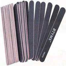 25 Count 180/240 Grit Nail Files For Natural Nails, Double Sided Emery ...