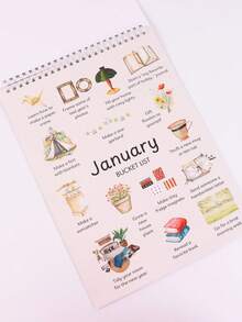 2026 Bucket List Calendar Wall Calendar, Art Calendar | SHEIN USA