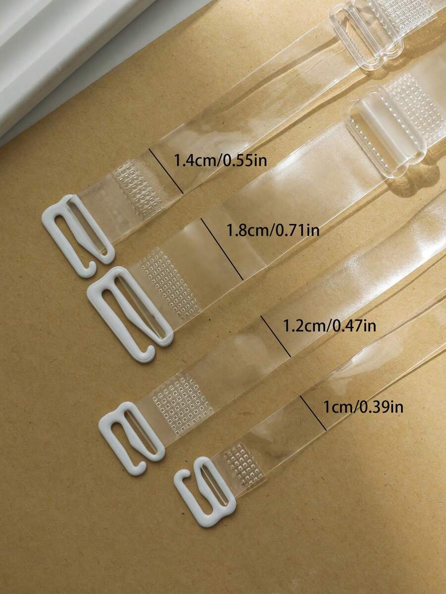 8pcs/Set Wider Transparent Matte Invisible Bra Straps, Adjustable ...