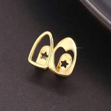 Double Braces For Daily Wear, Cool Glossy Gold Teeth, Hip-Hop And ...