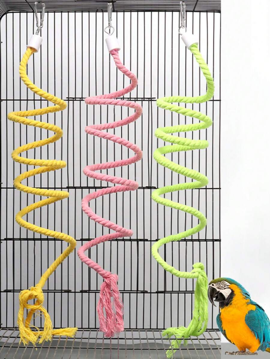 1pc Parrot Climbing Ladder Rotating Swing Perch Toy, Suitable For ...