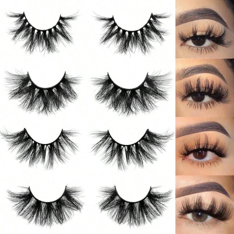 Mink Lashes Mikiwi 3 Pairs Eyelashes D384-3, Real Mink Eyelashes ...