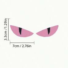 2pcs/1 Pair Fashion Devil's Eyes Vinyl Reflective Motorcycle Stickers ...
