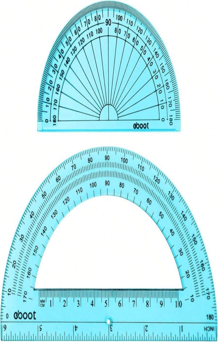 EBoot Plastic Protractor Protractor 180 Degrees, 4 Inch And 6 Inch ...