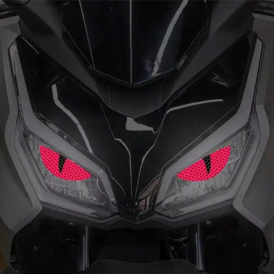2pcs/1 Pair Fashion Devil's Eyes Vinyl Reflective Motorcycle Stickers ...