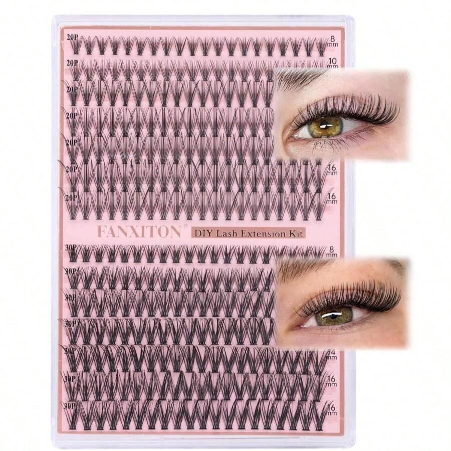 Cluster Lashes 280 Pcs Lash Clusters D Volume Eyelashes Extensions 9-16 ...
