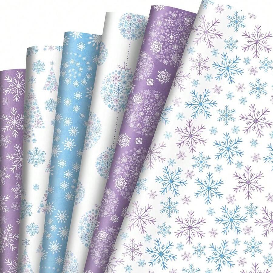 12Sheet/24sheet 19.7 X 27.6Inch Christmas Gift Wrapping Paper Blue ...