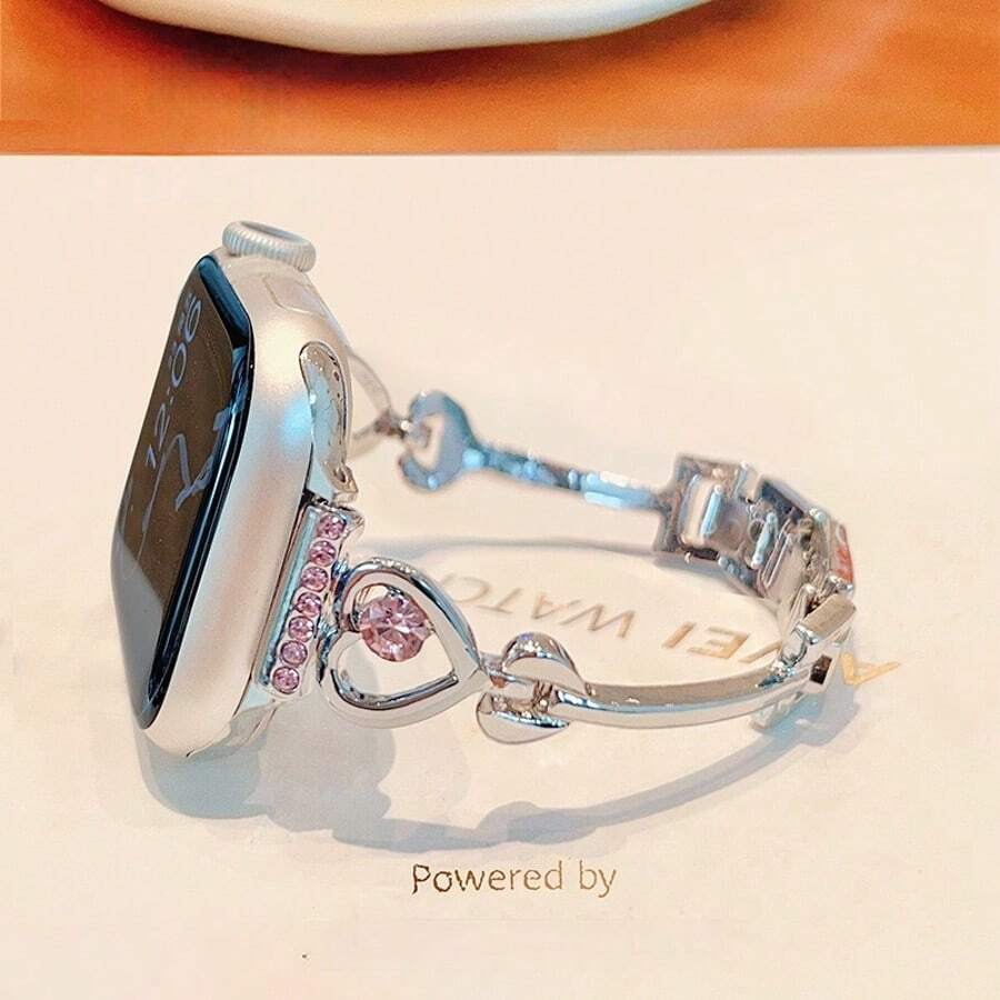 Pulsera con diseño de corazón personalizada, compatible con Apple Watch ...