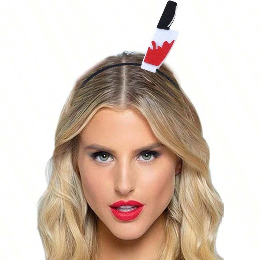 Gothic Halloween Hair Accessories Red Devil Horns Headband Devil ...