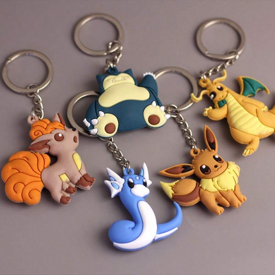 bandai Random Style Keychain, PVC Soft Rubber Material, Silicone ...