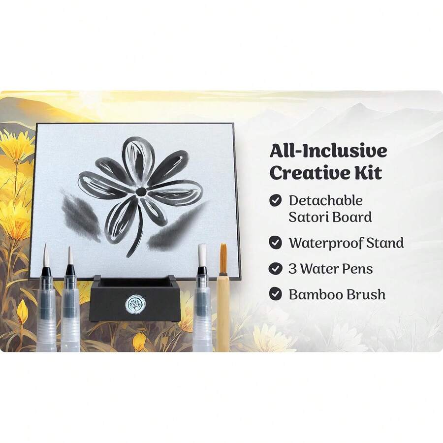 Zen Board - Deluxe Drawing Art & Meditation Kit Mindfulness, Relaxation ...
