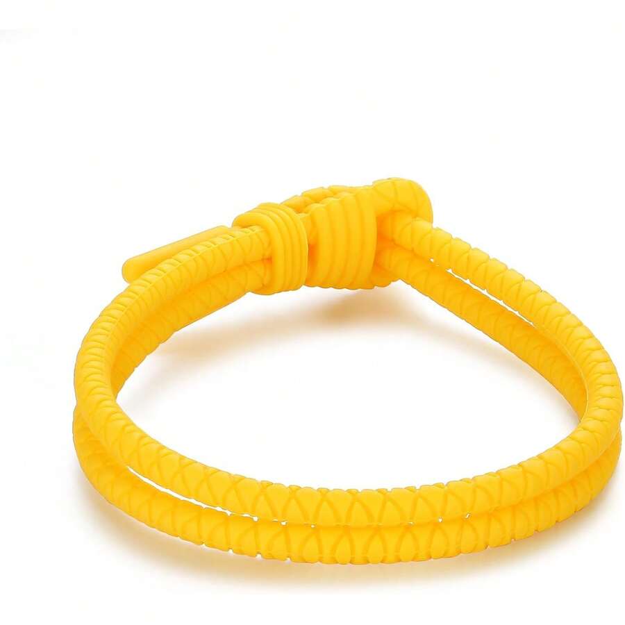 Adjustable Silicone Nautical Surfer Braided Rope Bracelet For Men Women ...