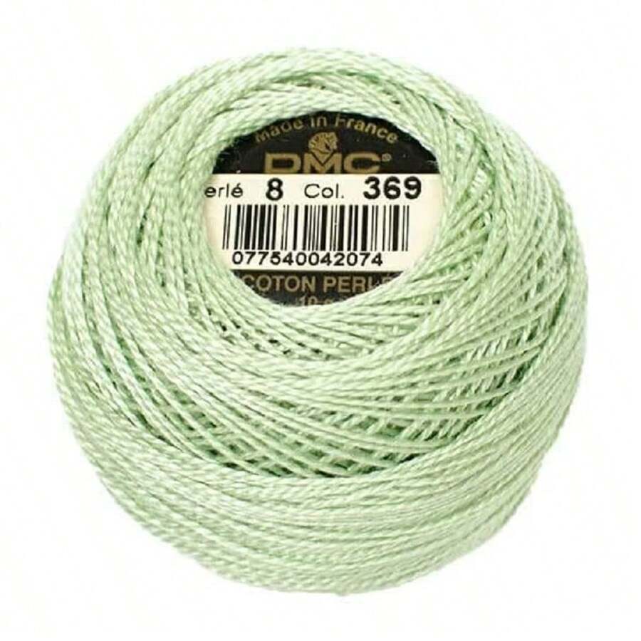 DMC 116 8-369 Pearl Cotton Thread Balls, Very Light Pistachio Green ...