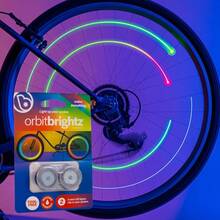 Brightz OrbitBrightz Mini LED Bike Spoke Clip Lights 2Pack Adds A Pop ...