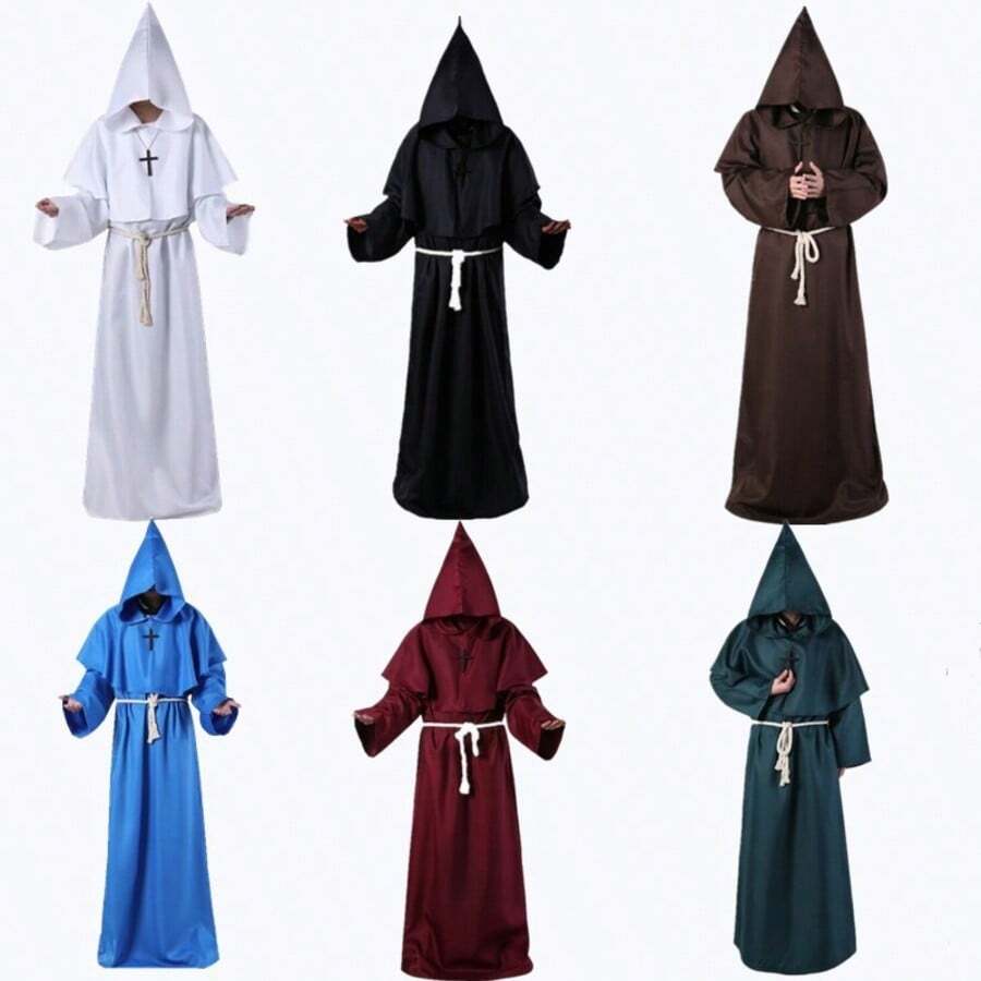 Halloween Cosplay Costumes: Ancient Medieval Monk Robes, Monk Habits ...