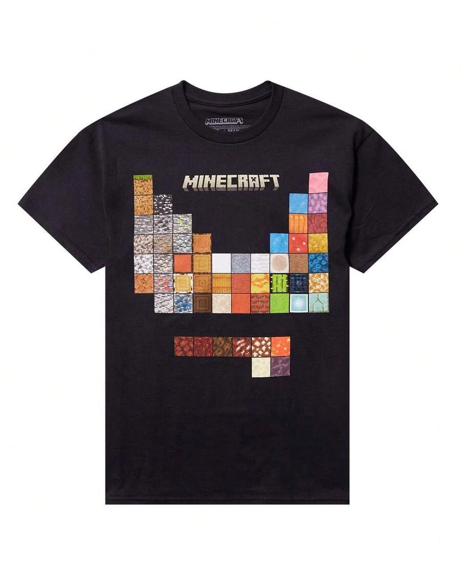 Minecraft T-Shirt Men's Building Elements Periodic Table Design Tee ...
