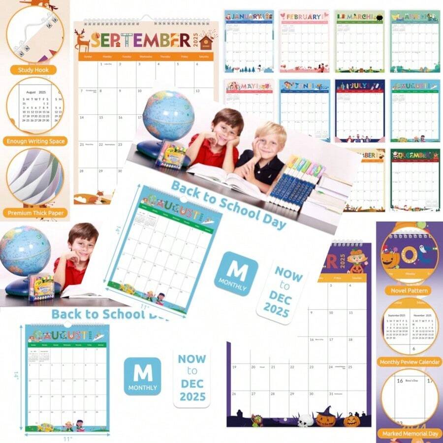 Wall Calendar 2025 14'' X 11'' Large Festival Calendar 20252026 Runs ...
