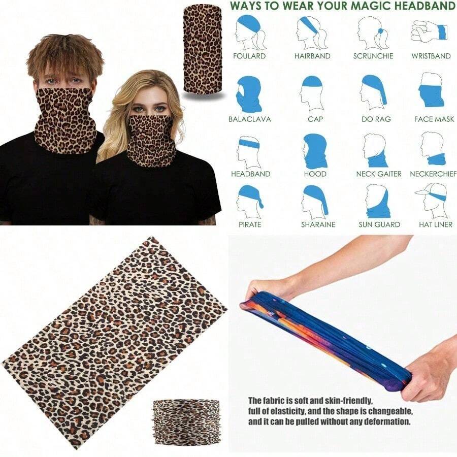 Men Women Headbands Sun Protection Face Mask Bandana Sports Magic Scarf ...