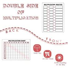 Dry Erase Multiplication Chart White Board, 9" X 12" Double Side Table ...