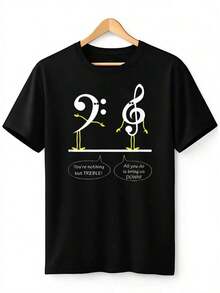 Musical Note Funny-Shirt - Bass Clef And Treble Clef Joke Tee Music ...