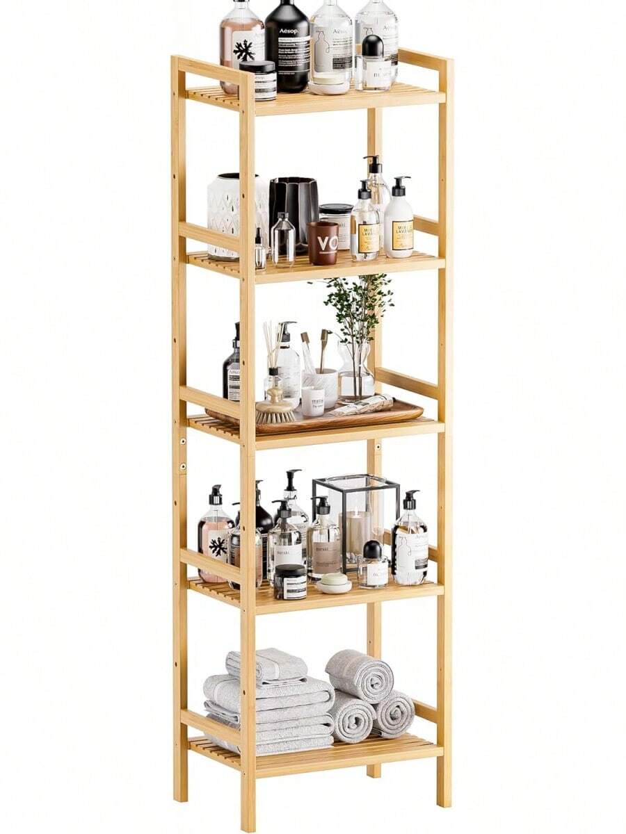 2026-NEW: 5-Tier Shelf With Adjustable Shelves,-Standing Bathroom ...
