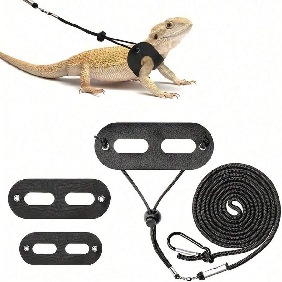 Adjustable Lizard & Reptile Harness With Mustache Decor, Suitable For ...