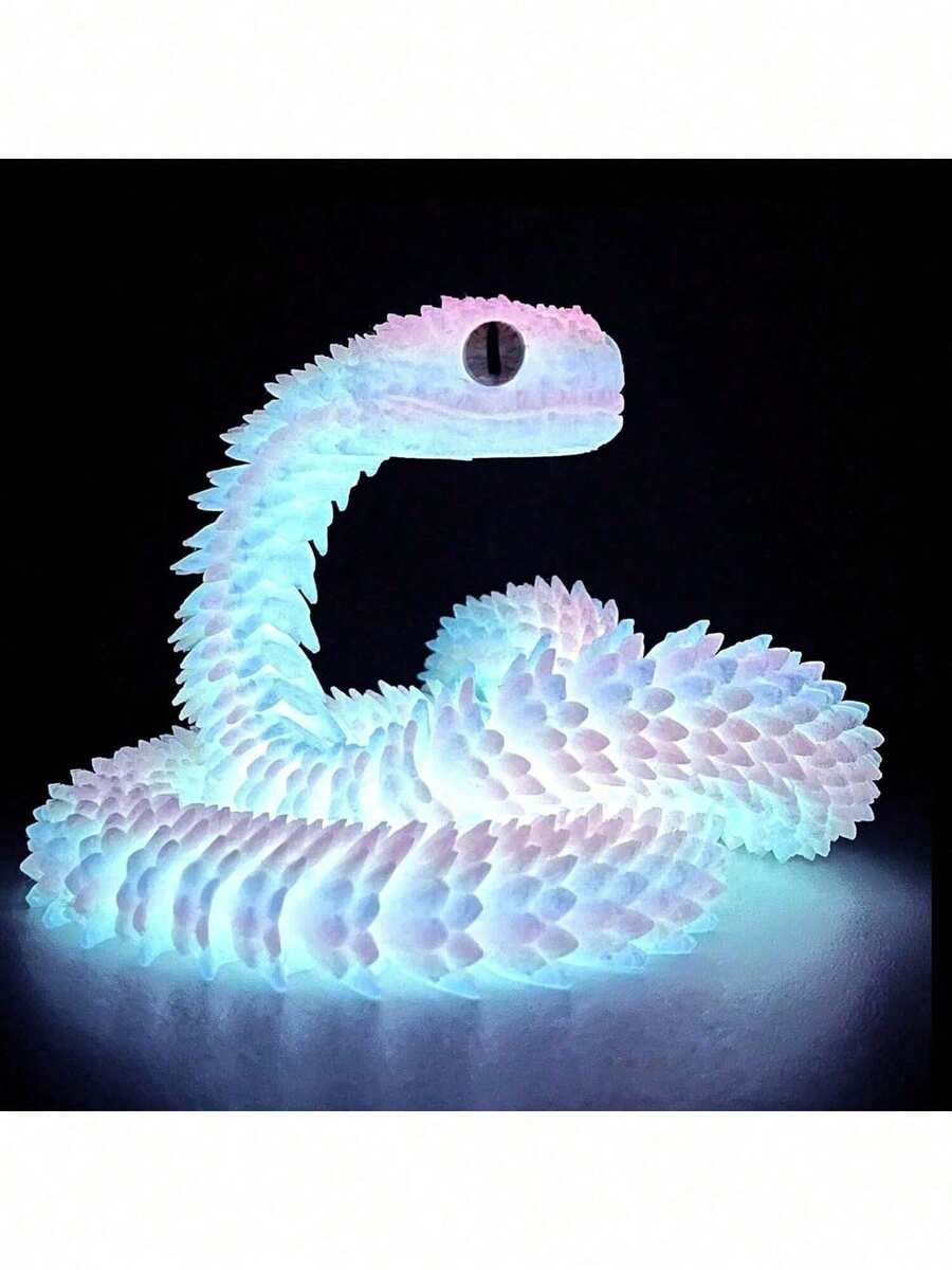 3D Printed Glow-In-The-Dark 30cm Snake Model, New Year's Gift, Full ...