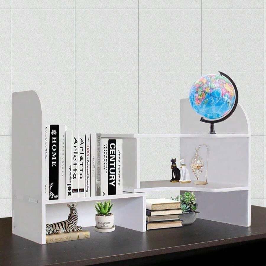 YGYQZ Desktop Bookshelf, Desk Shelf Organizer Cute Small Mini Shelves ...