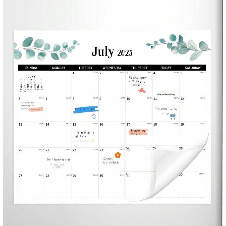 20252026 Magnetic Fridge Calendar 18 Month Fridge Calendar Runs From ...