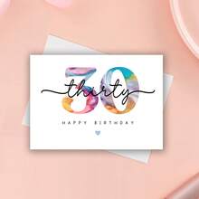 Tarjeta de 30 cumpleaños, Treinta hoy, Tarjeta para el 30, Tarjeta para ...