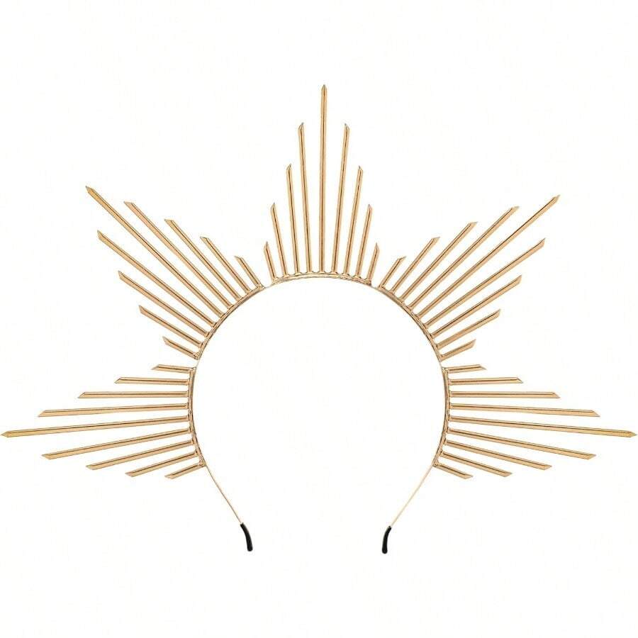 ZYKY Sun Goddess Halo Crown Renfaire Sunburst Spiked Headpiece For ...