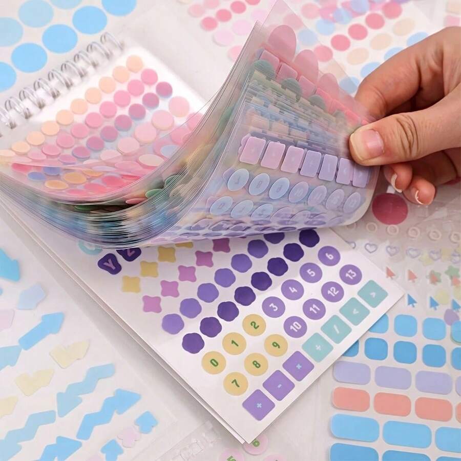 (4 Sheets/112 Stickers) Rainbow Index Tab Stickers - Colorful Week ...