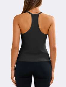 New Summer Y2K Sexy Deep V Hollow Backless Halter Neck Tank Top | SHEIN USA