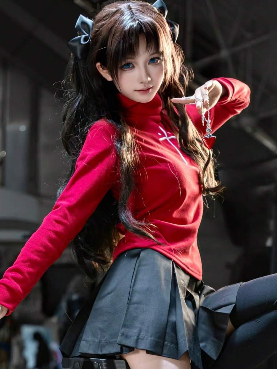 1 pieza Conjunto de cosplay de Rin Tohsaka de Fate Zero, estilo dulce y ...