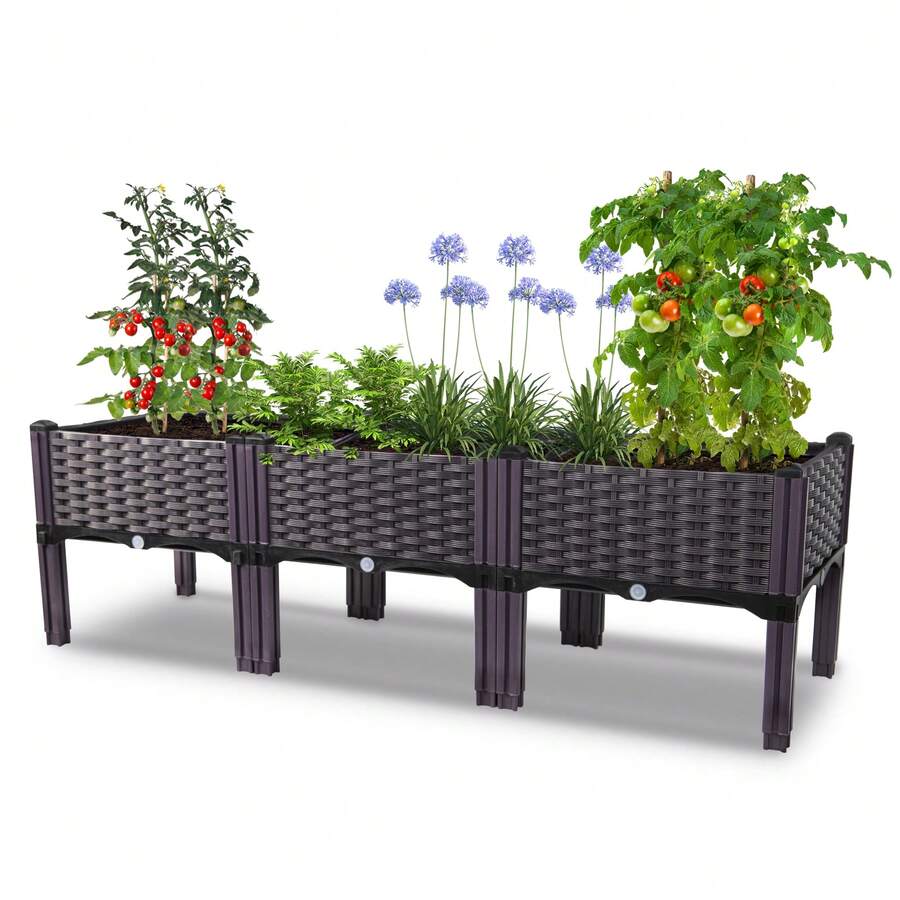 Garden Beds Outdoor, Polypropylene Elevated Planter Boxes Outdoor For ...