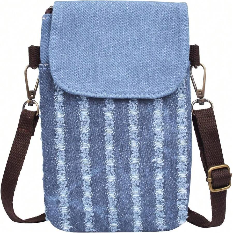 Small Canvas Cell Phone Purse Wallet- Handmade Cute Cross Phone Purse ...