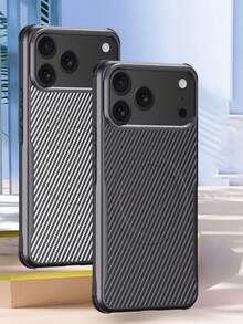 Rahmenloser Kohlefaser-Textur Slim Hard Case kompatibel mit iPhone 17 ...