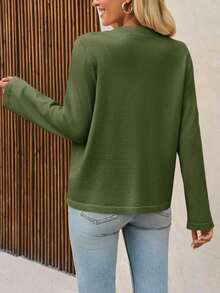Women Lightweight Knit Cardigan Long Sleeve Open Front Casual Sweater ...