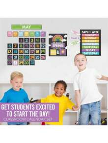 Classroom Calendar, 98 Pieces, Bulletin Board, Hadley Designs ...
