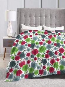 1pc Apples Chart Pattern Printed Blanket Soft Flennel Blanket For ...