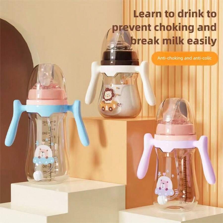 KUNT 1 pezzo Biberon per bambini in PP da 180ml/240ml/280ml con manico ...