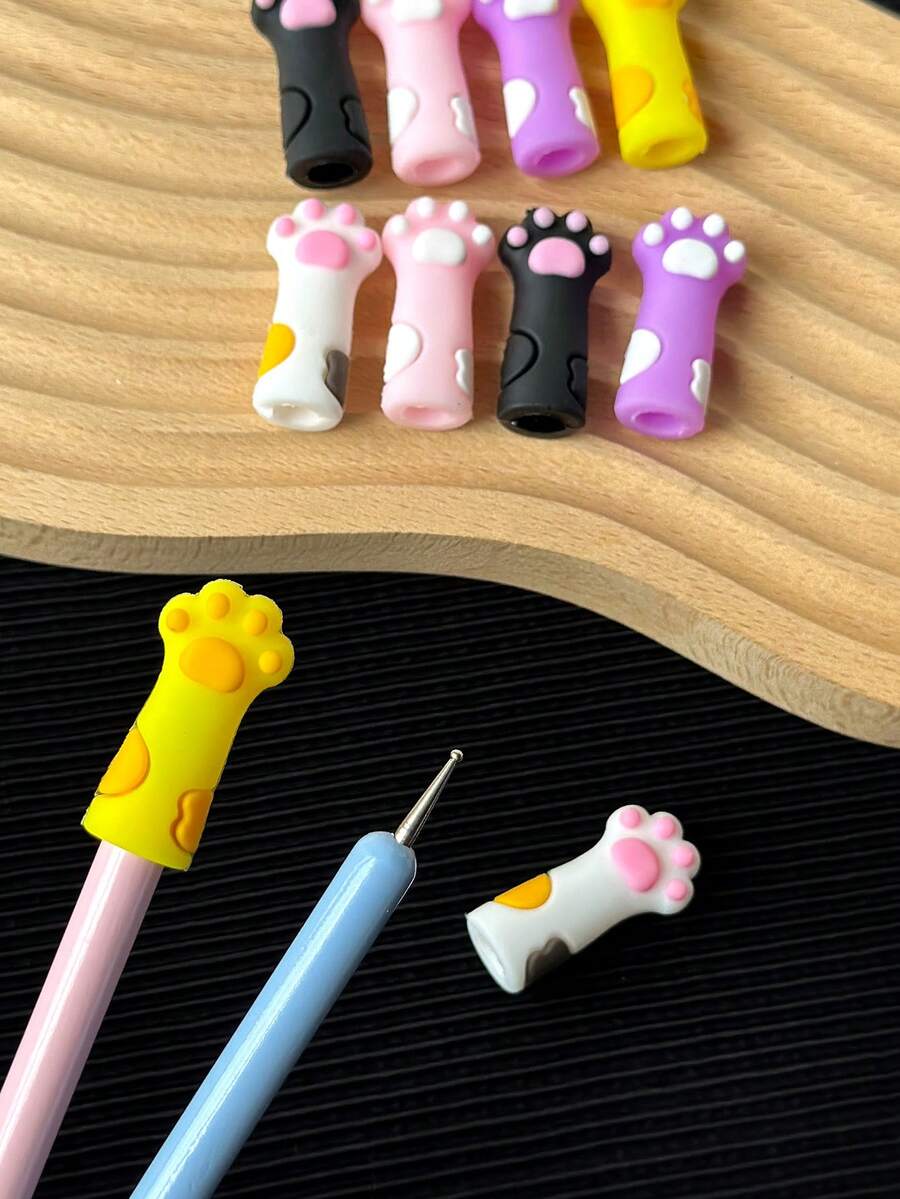Cat Paw Cuticle Nipper Protective Cover, Makeup Tools Tweezers Scissors ...